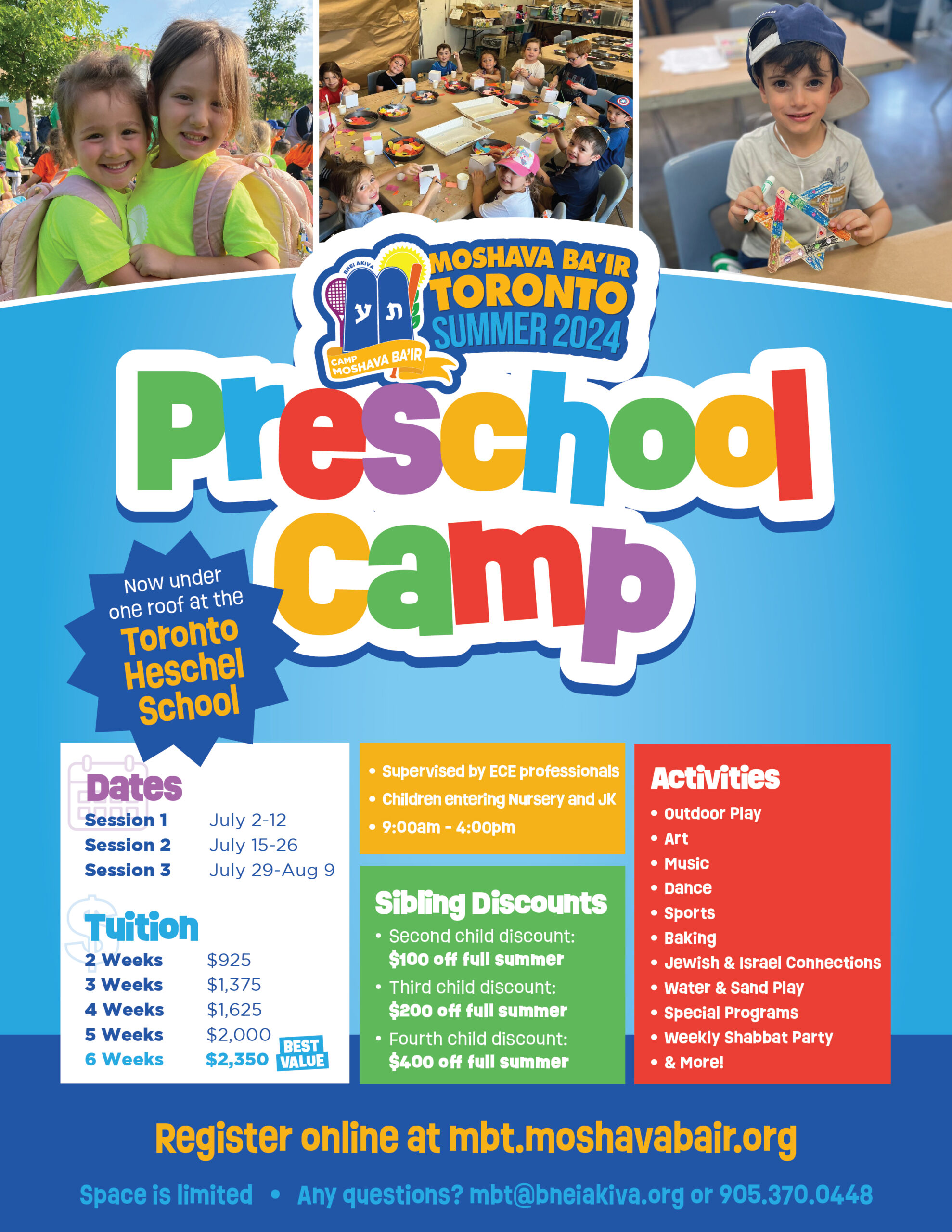 Preschool Camp – Moshava Ba'ir Toronto
